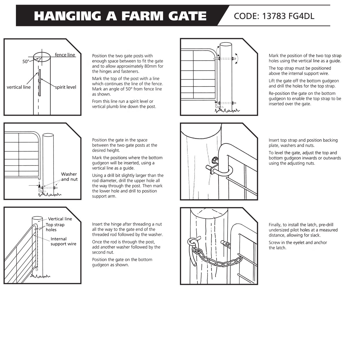 Gates & Fittings: FG4 Drop Latch