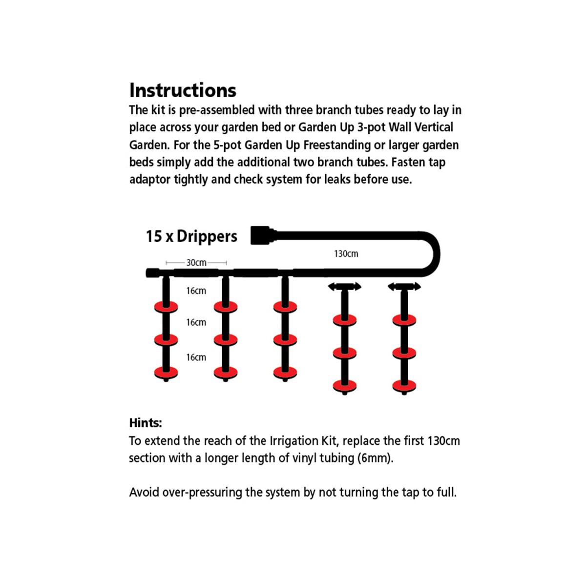 Irrigation: Garden Up Pre-Assembled Irrigation Kit