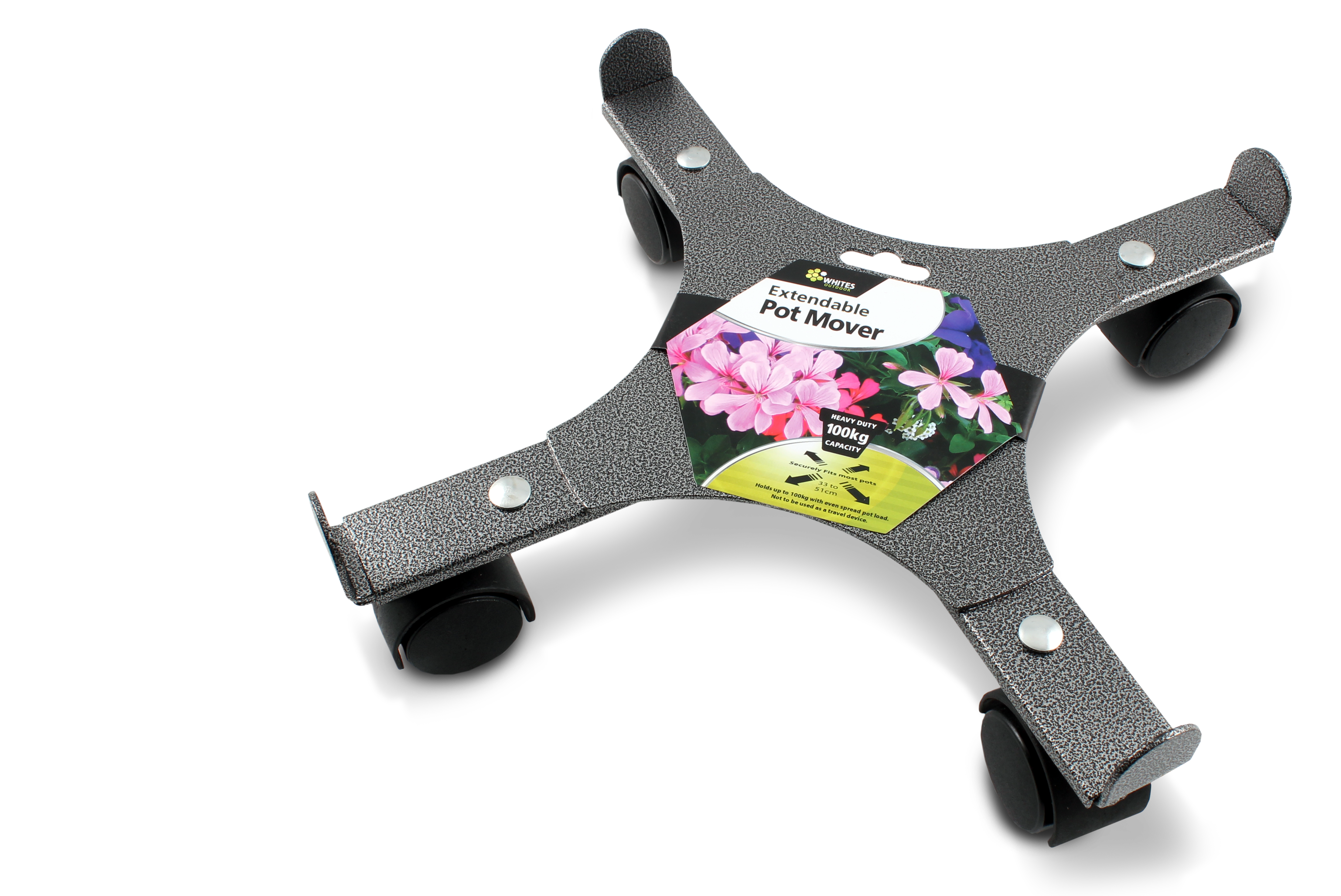 Plant Stands: 4 Wheel Extendable Pot Mover